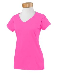 Gildan G64VL Ladies V Neck Soft Style T-Shirt Cotton 4.5 Oz ...